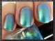 Max Factor Fantasy Fire and Dazzling Blue nail polish swatches
